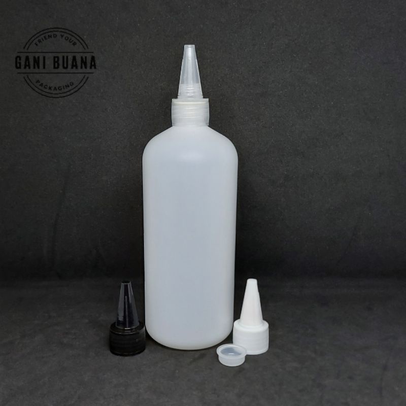 Jual BOTOL KERUCUT 500ML HDPE NATURAL TUTUP VARIAN | Shopee Indonesia