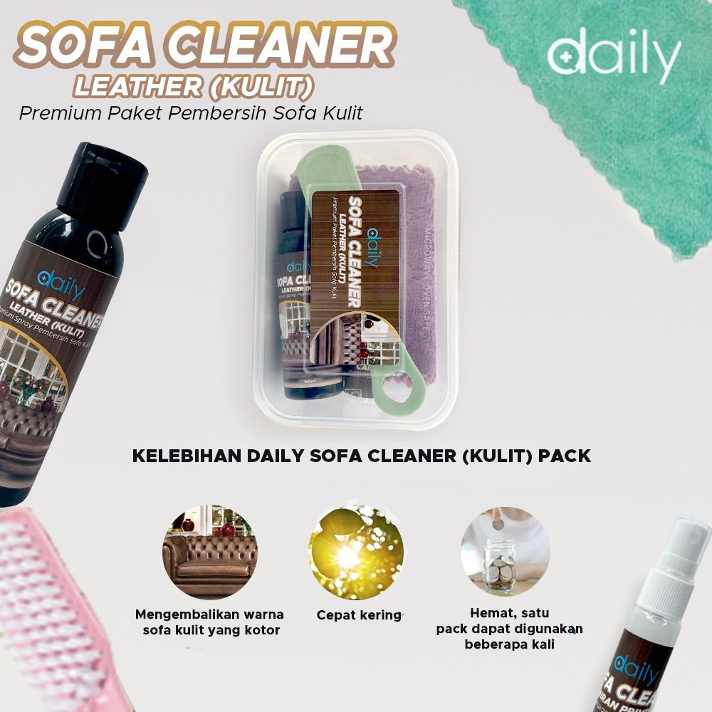 Jual DAILY SOFA CLEANER Premium Spray Pembersih Sofa Kulit 100ml Gratis ...