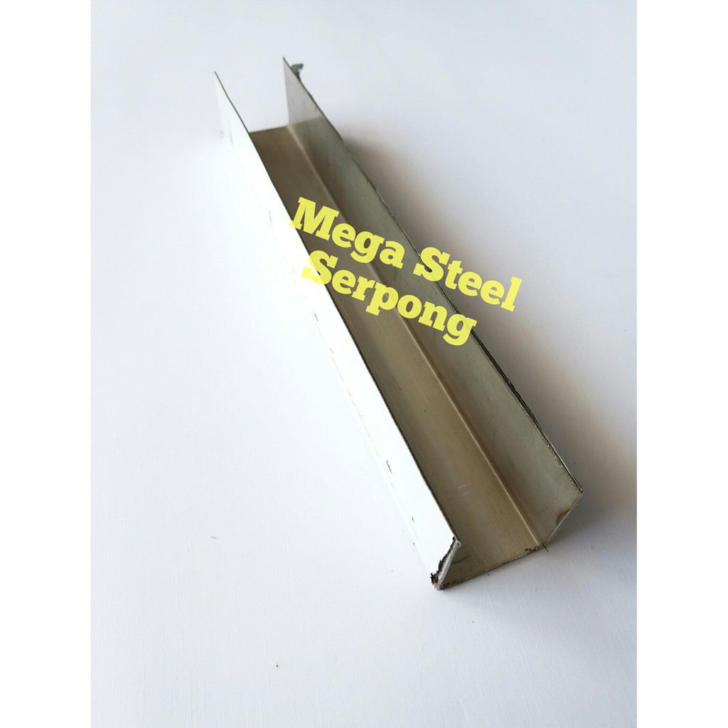 Jual List lis U Stainless Steel HAIRLINE uk. 2 x 2 cm, Panjang 150 cm ...