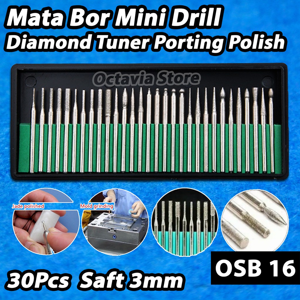 Jual Mata bor tuner mini grinder diamond intan ukir 30pcs | Shopee ...