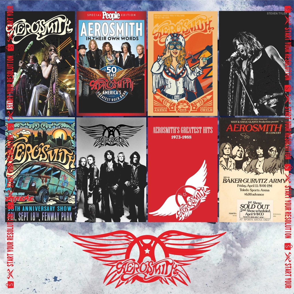 Jual Poster Music Rock Aerosmith / Poster Band Rock Aerosmith Bahan ...
