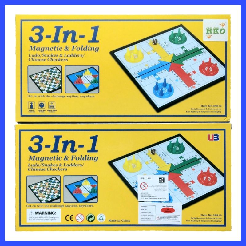 Jual Magnetic Board Game 3in1 Papan Permainan Magnet Ular Tangga Snakes ...