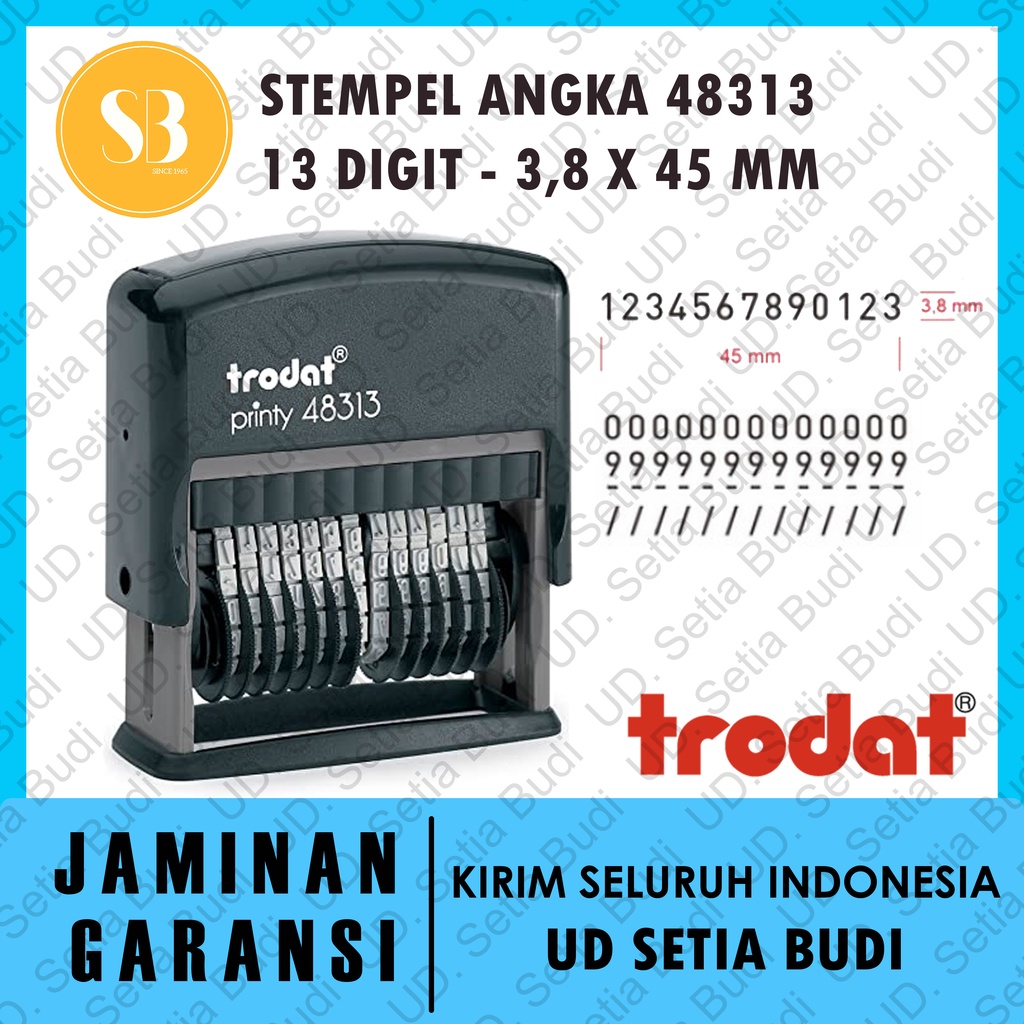 Jual Stempel Trodat Angka Custom 48313 ukuran 3,8 mm 13 digit | Shopee ...