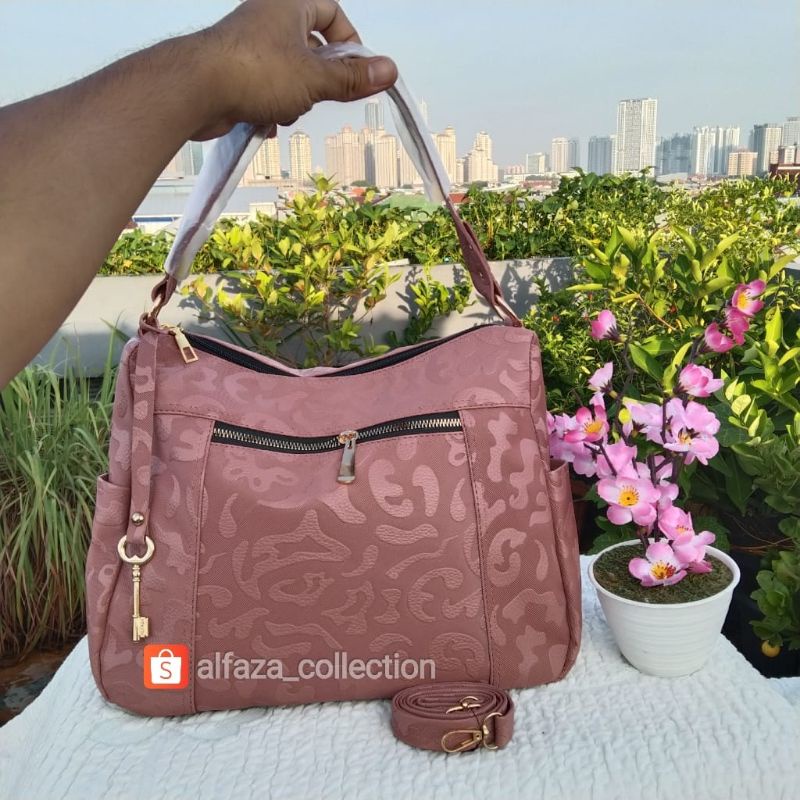 Jual Tas Wanita Tote Ibu-ibu Tas Bahan Motif Tas ALFAZA ukuran 32x27cm | Shopee Indonesia
