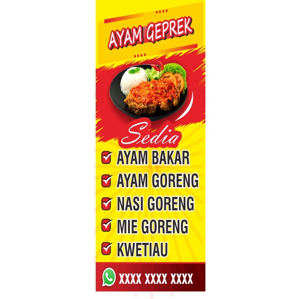 Jual Cetak Spanduk/Banner Ayam Geprek | Shopee Indonesia
