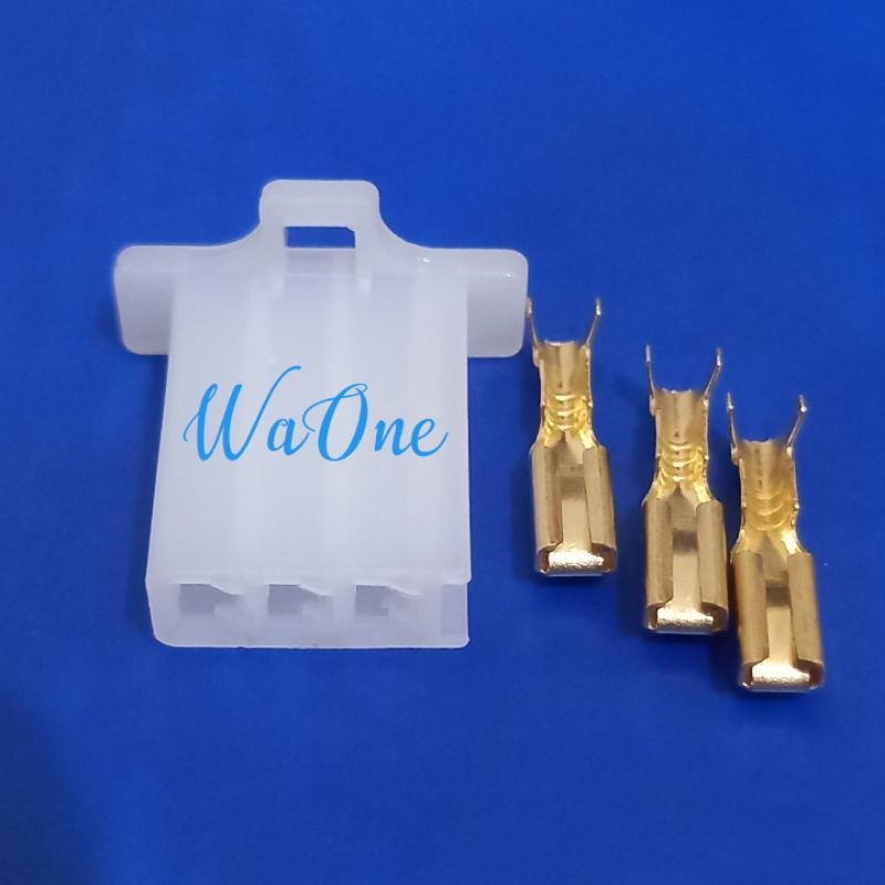Jual Socket Konektor 3 Pin Male/Female 3pin Soket Kabel Motor Skun Set ...