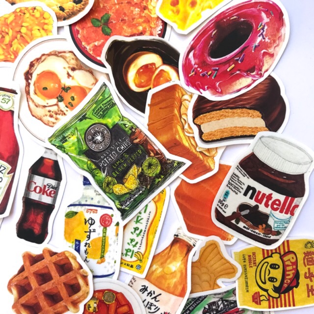 Jual Food 6 Sticker tumblr A5 | Shopee Indonesia