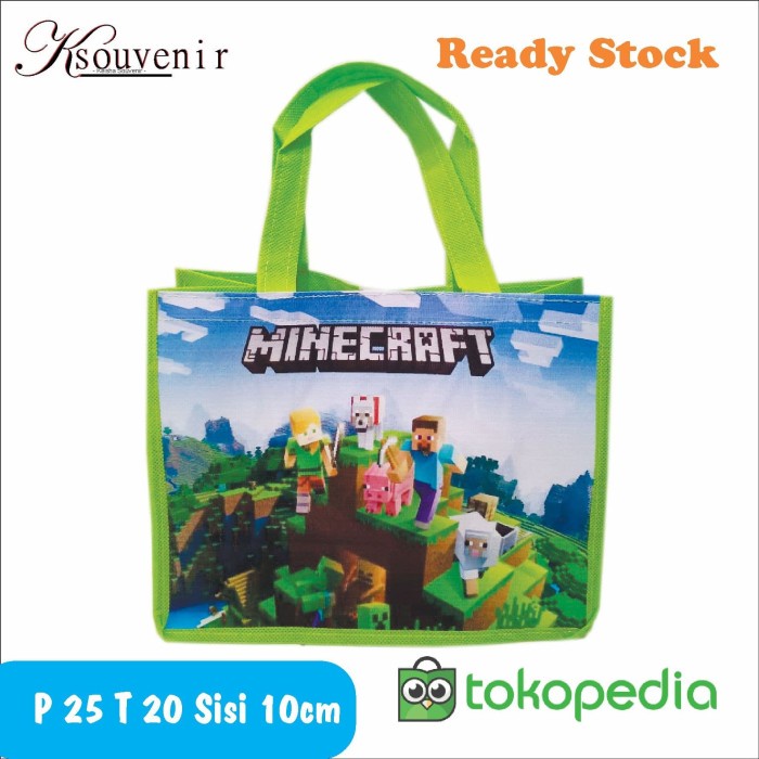 Jual PROMO goodie bag tas ulang tahun tas souvenir tas minecraft ...