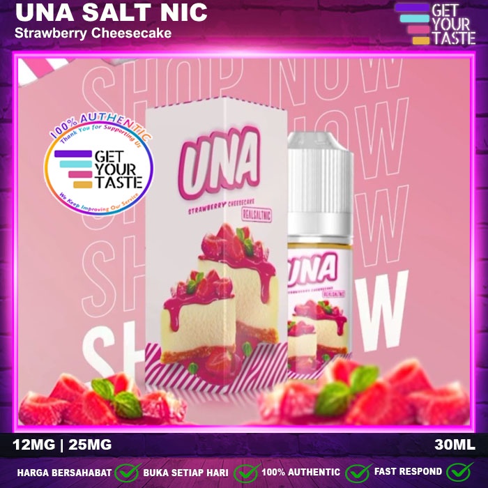 Jual Liquid Una Saltnic 30ML Strawberry Cheesecake by IDJ - Salt Nic ...