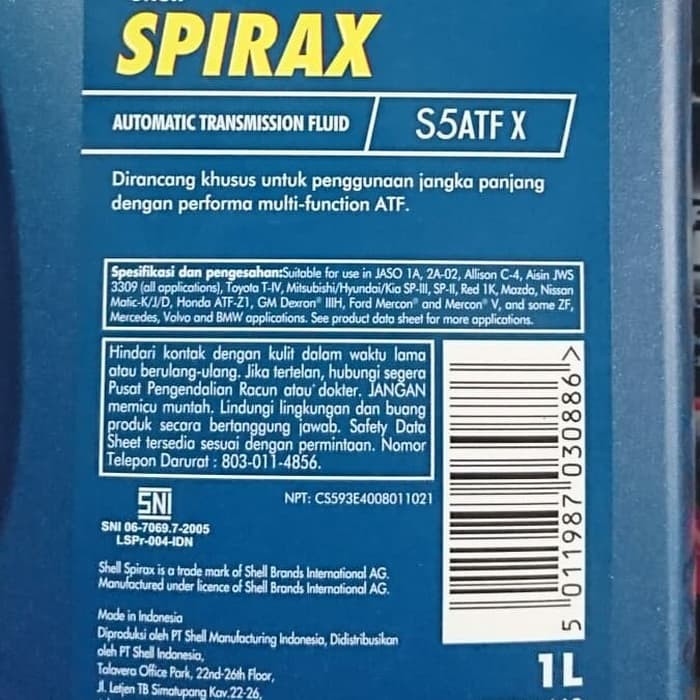 Jual RB Shell SPIRAX S5 ATF X ORI Dextron 3 IIIH Ford Mercon V oli gear ...