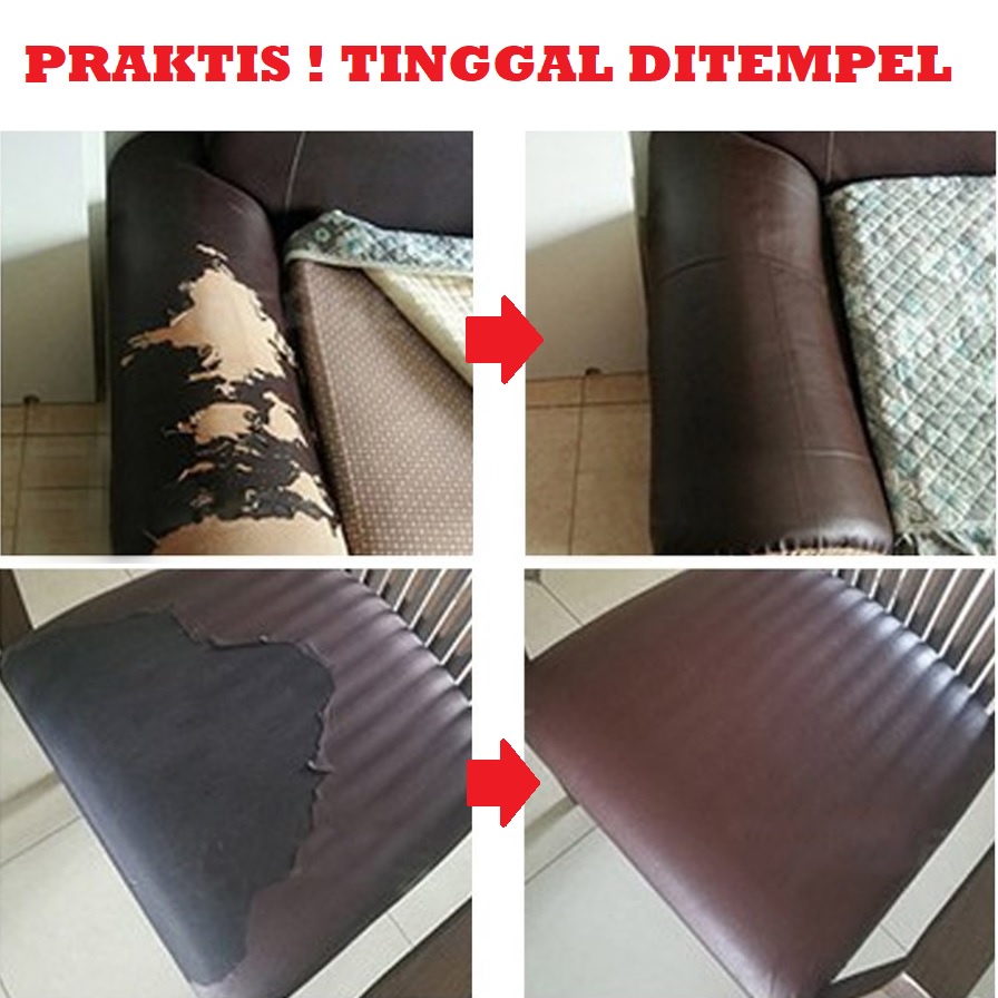 Jual Sticker Bahan Kulit PU Tempelan PU Leather 137 cm x 50 cm Untuk ...