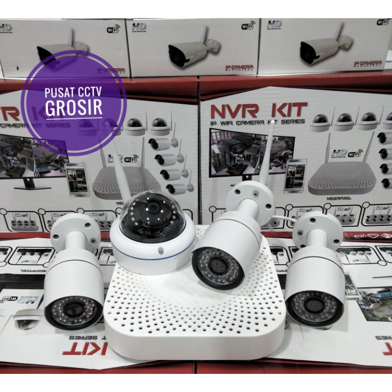 Jual Paket Cctv Nvr Kit 8 Channel 4 Kamera Cctv Full Wireless Ip Cam ...