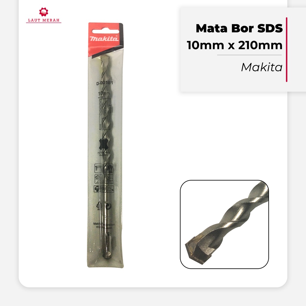 Jual Mata Bor Beton SDS Makita 10 x 210mm (D-00181) | Shopee Indonesia