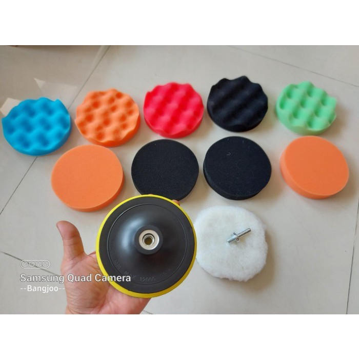 Jual Spon Busa Poles Mobil Motor 5" 12pc Sponge Wool Polishing Set ...