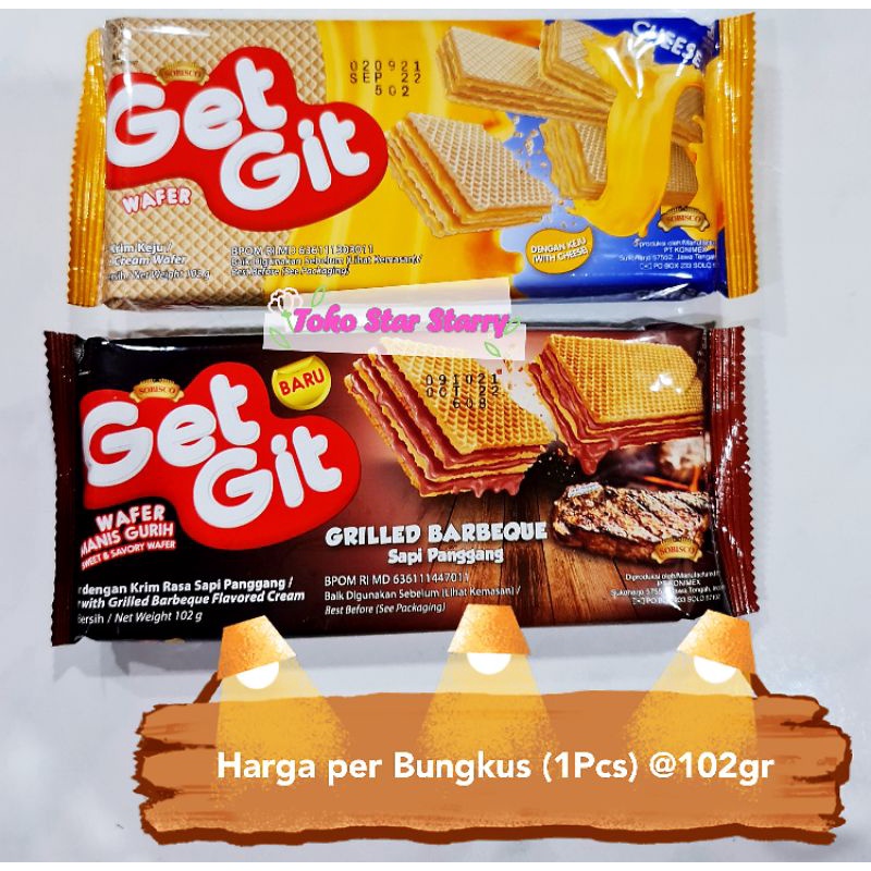 Jual [Per Bungkus] Get Git Wafer Coklat 102 G Snack Viral halal MUI | Shopee Indonesia