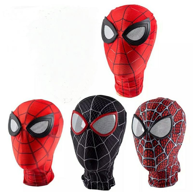 Jual New Mask Spiderman Topeng Spiderman Baru Bahan Kain Mata Keren ...