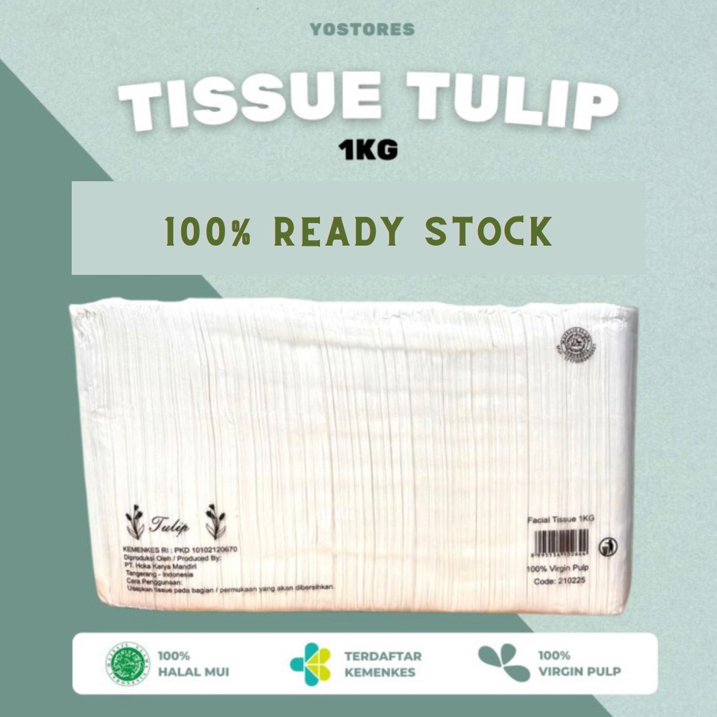 Jual TISSUE TULIP 2ply 1000gr PREMIUM / TULIP FACIAL TISSUE 1kg / TISU ...