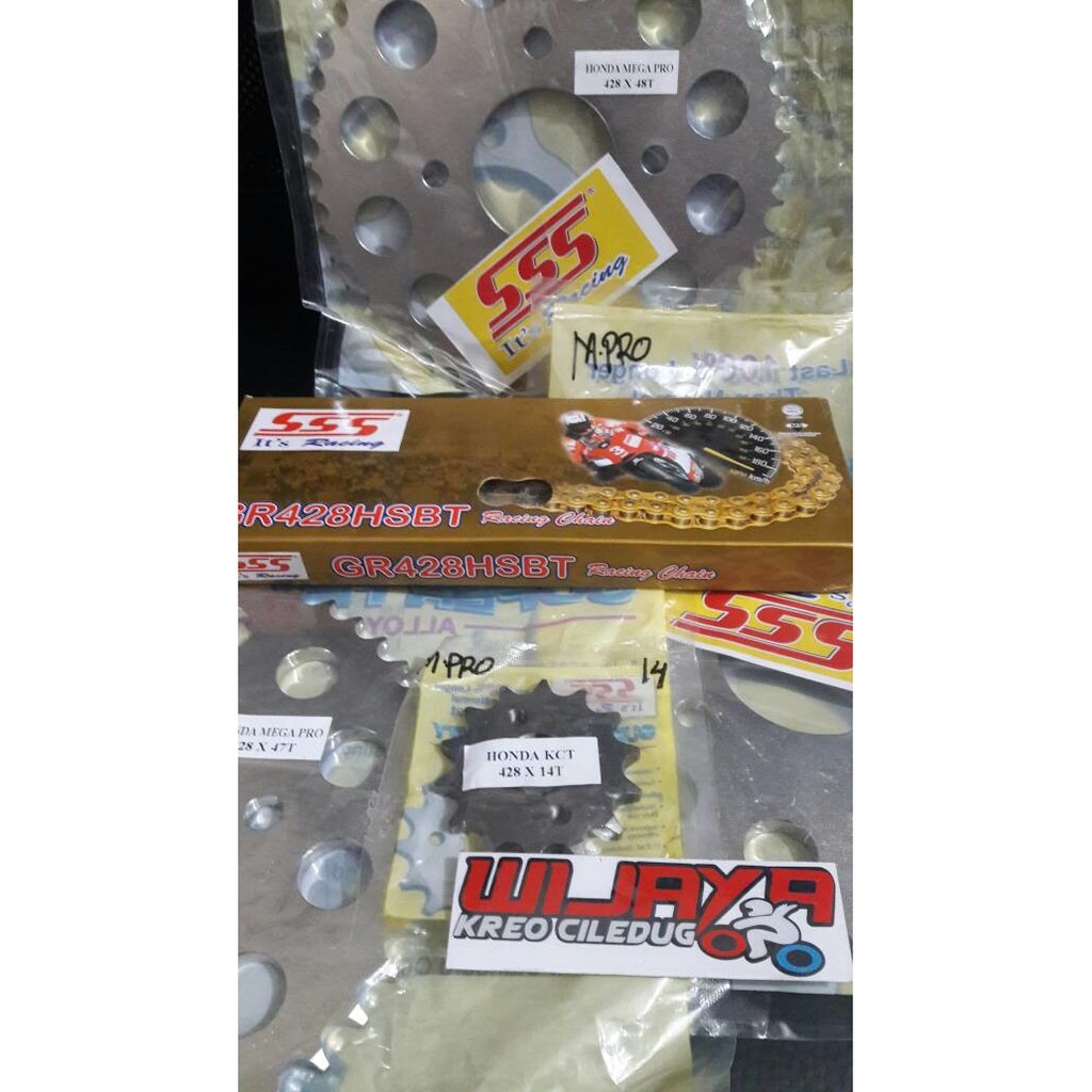 Jual Gear set SSS 428 CB150R - CB150R LED - CBR 150 rantai GOLD HSBT ...