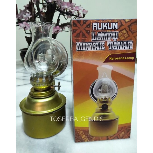 Jual Lampu minyak pot kaleng warna GOLD - minyak tanah - lampu jadul ...
