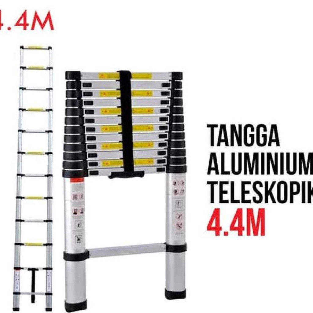 Jual Tangga Lipat Aluminium Teleskopik 4.4M Single Telescopic Ladder 4 ...