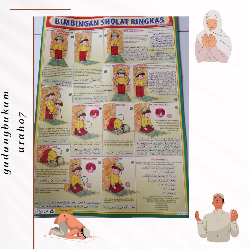 Jual POSTER EDUKASI TUNTUNAN SHOLAT | Shopee Indonesia