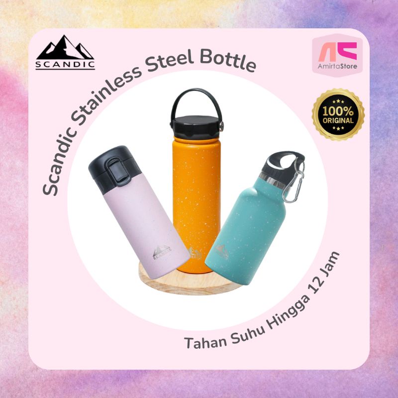 Jual Scandic Botol Minum Stainless Steel 650 ml, 400 ml, dengan handle ...