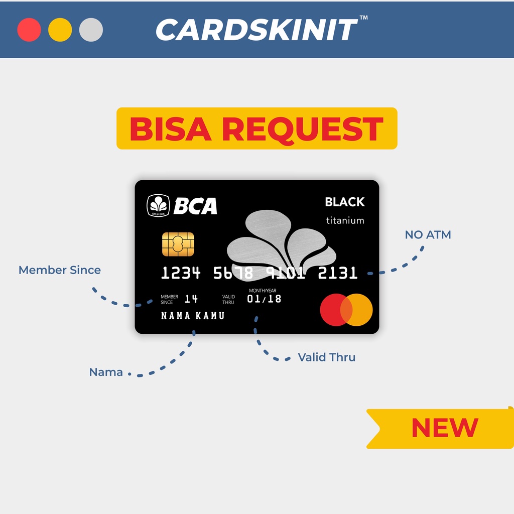 Jual Fake BCA Black Card Custom | Card Skin It ( Sticker Skin Card ...