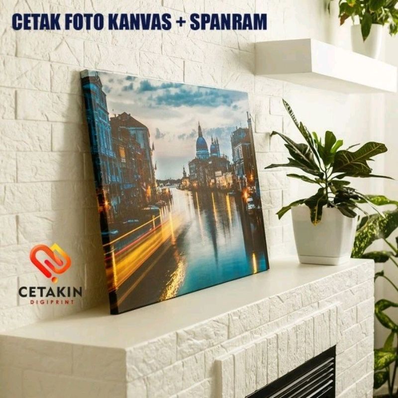 Jual Cetak Foto Gambar Vector Bahan Kanvas Canvas + Spanram Ukuran ...