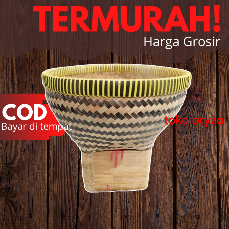 Jual Bakul Nasi Anyaman Bakul Nasi Bambu Besar Motif Batik Tanpa Tutup ...
