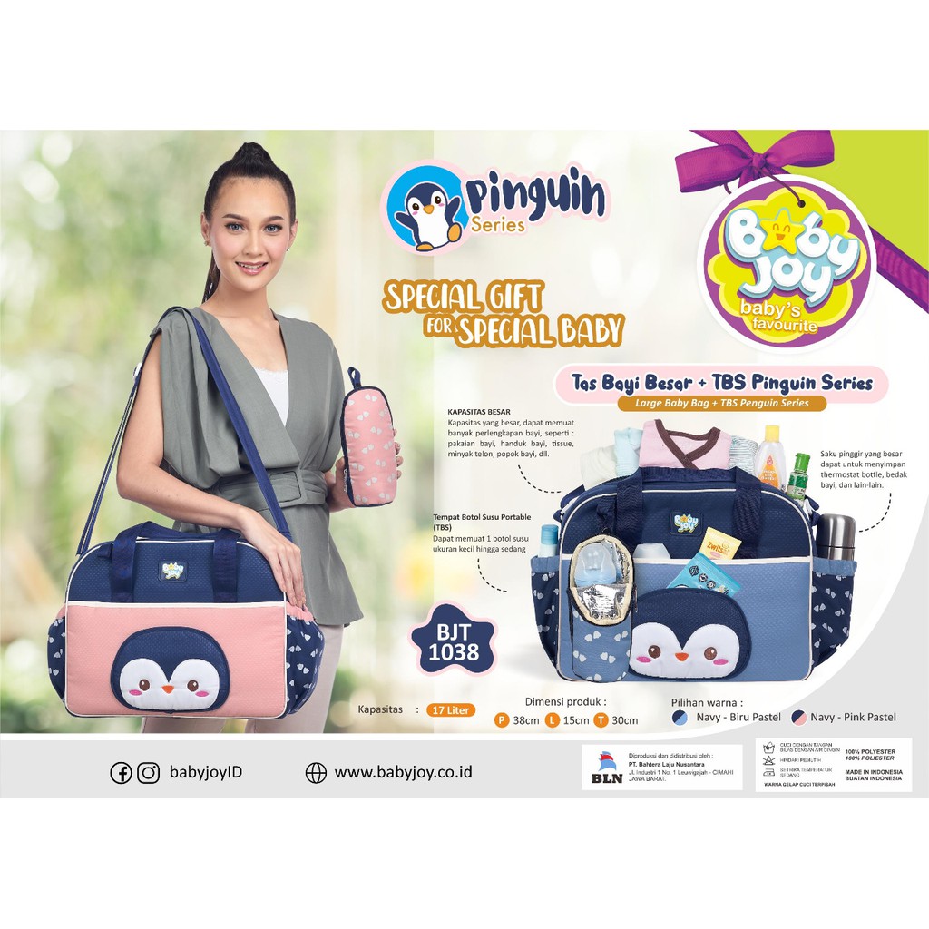 Jual BABY JOY TAS BESAR PINGUIN SERIES BJT1038 | Shopee Indonesia