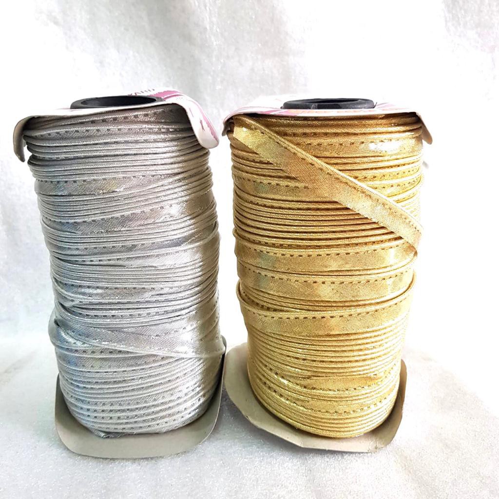 Jual Bisban Isi / Satin Bias Tape / Lis Baju per 1 rol @90 yard Warna ...