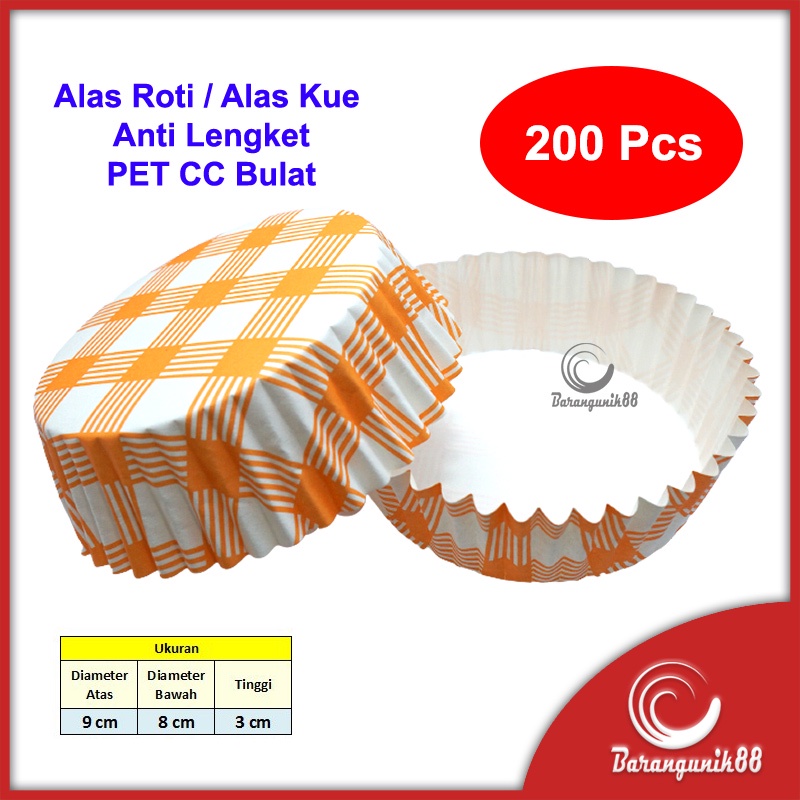 Jual [200 pcs] Kertas Alas Roti Kue Anti Lengket PET CC Bulat Roti ...
