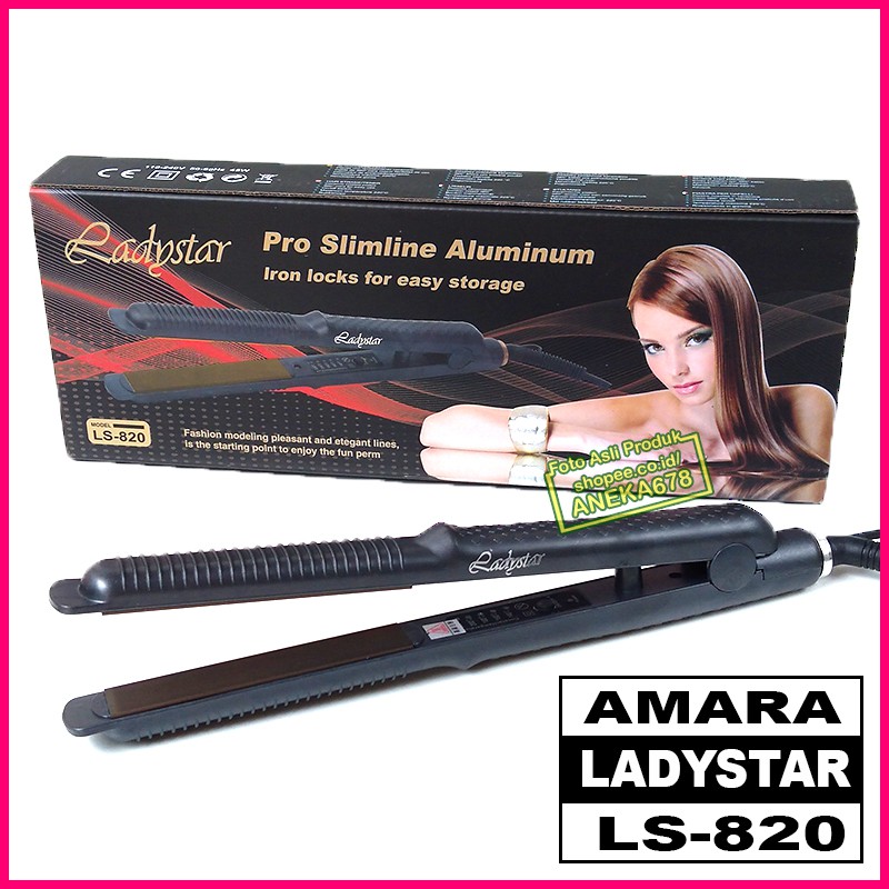 Jual LADYSTAR LS 820 CATOKAN RAMBUT ALAT CATOK LURUS CURLY KERITING ...