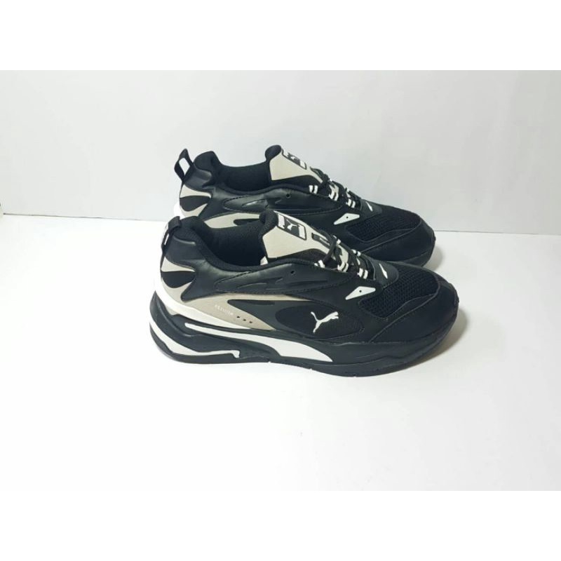 Jual PERFECT KICK/LIKE ORI* Puma rise neon runing sistem black white ...