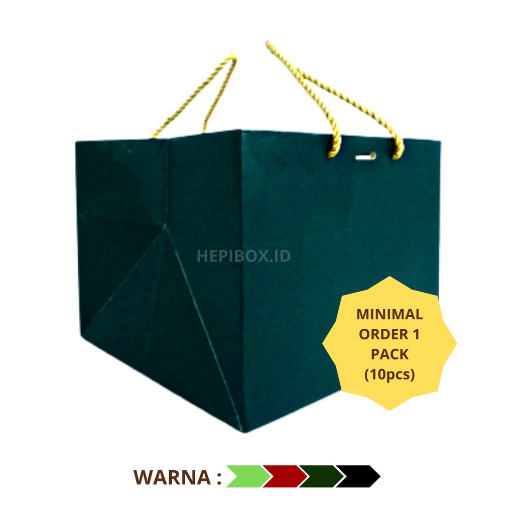 Jual Tas Packaging Polos 24x24x20 / Paper Bag Polos / Paper bag Tebal ...