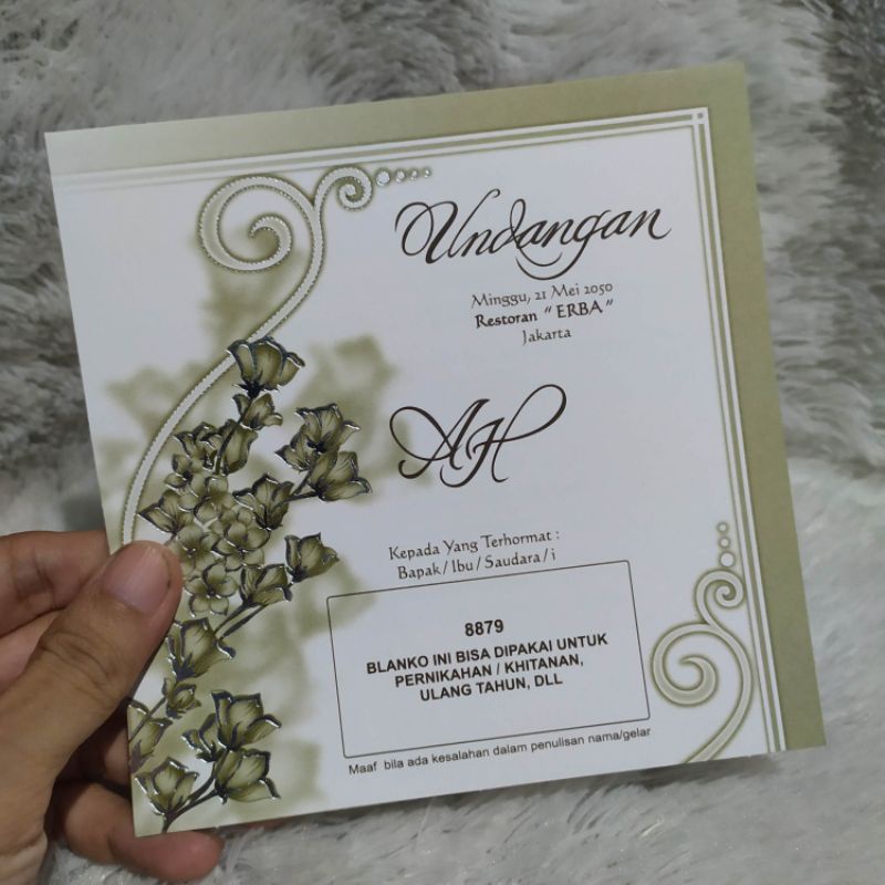 Jual UNDANGAN 8879 PERNIKAHAN WEDDING AKAD RESEPSI KHITAN MURAH MERIAH ...
