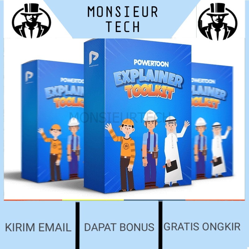 Jual READY PowerToon Explainer Toolkit - Template PPT Terbaik Animasi Keren Mudah dipakai ...