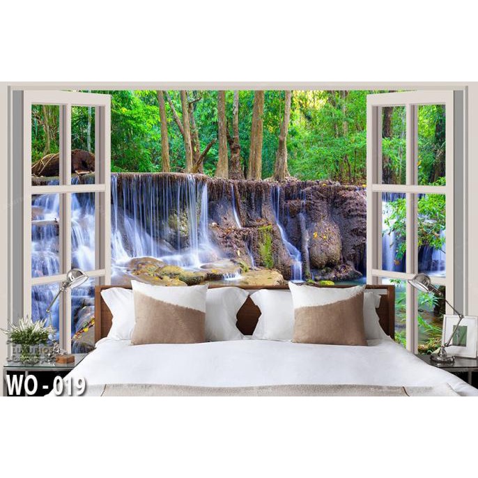 Jual Wallpaper dinding 3D | Wallpaper pemandangan dr jendela |Bhn ...