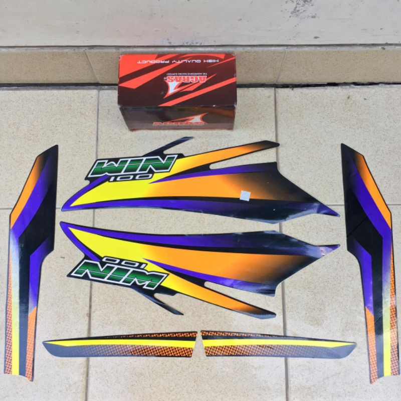 Jual Stiker Lis List Striping Sticker Fullset Honda Win100 Win 100 ...