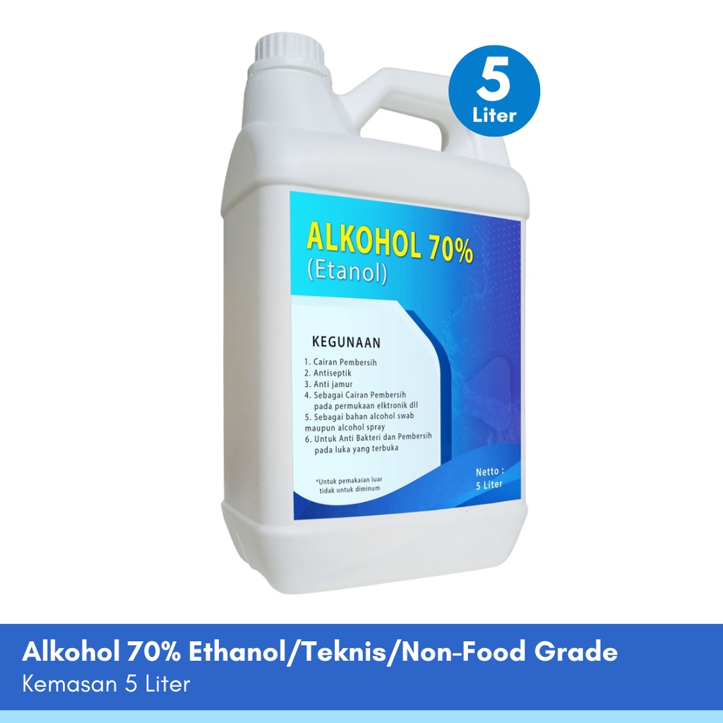 Jual ALKOHOL 70% Ethanol kemasan 5 Liter | Shopee Indonesia