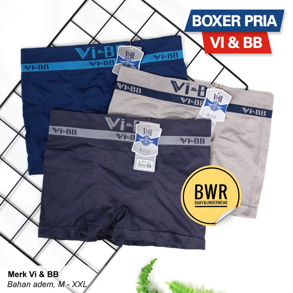 Jual [ 3pc ] CD Boxer Vi&BB Motif / Celana Dalam Pria Boxer Polymeda ...