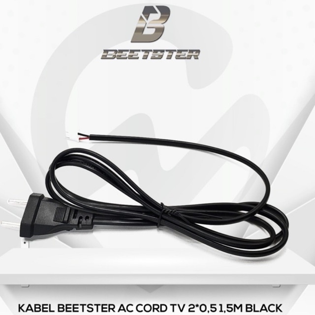 Jual KABEL AC CORD BUNTUNG 2x0,5 PANJANG 1,5 meter WARNA HITAM MERK ...