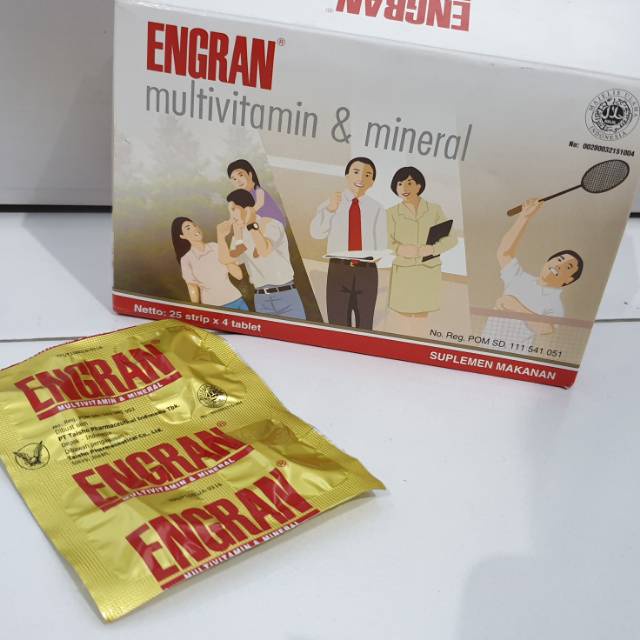 Jual Engran multivitamin dan mineral - Strip isi 4 tab | Shopee Indonesia