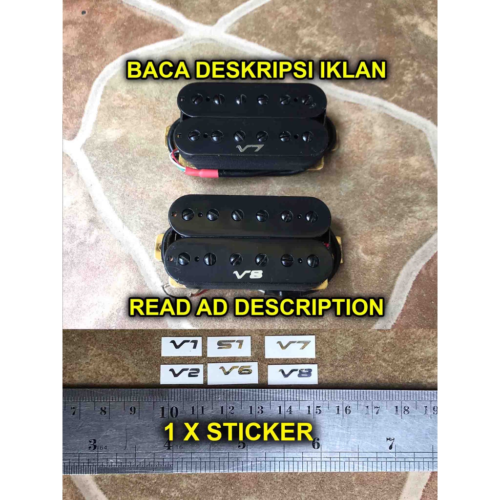 Jual Sticker Tempel Tulisan V1 V2 S1 S2 V6 V7 V8 For Pickup Gitar ...