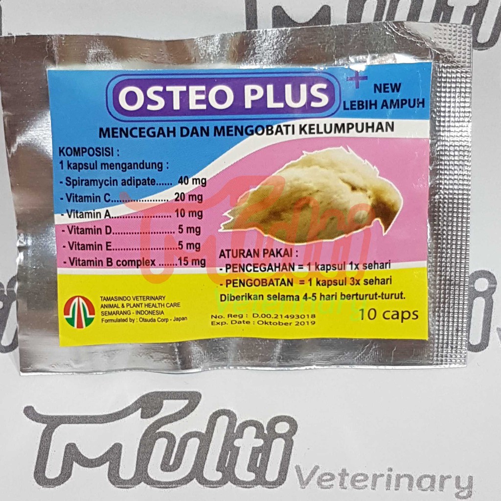 Jual OSTEO PLUS 10 caps Obat Mencegah & Mengobati Kelumpuhan Ayam ...