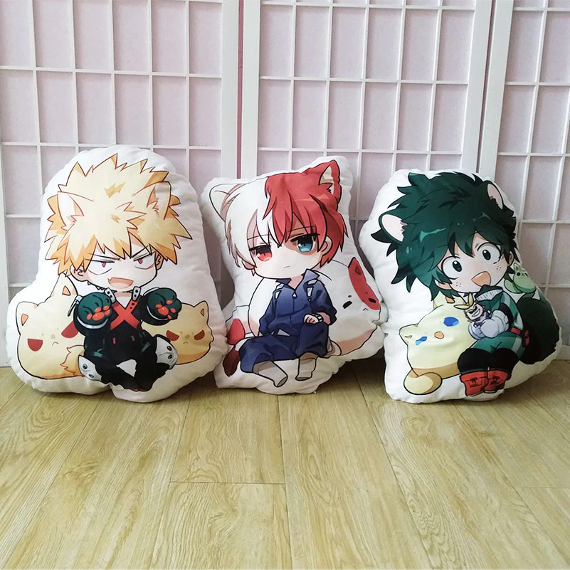 Jual baby toys My Hero Academia pillow toy Anime Izuku Bakugou Todoroki ...