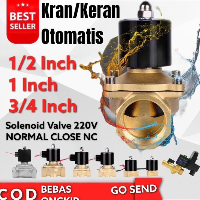 Jual Kran Otomatis Electric Solenoid Water Valve 220V 3/4 Inch | Shopee ...