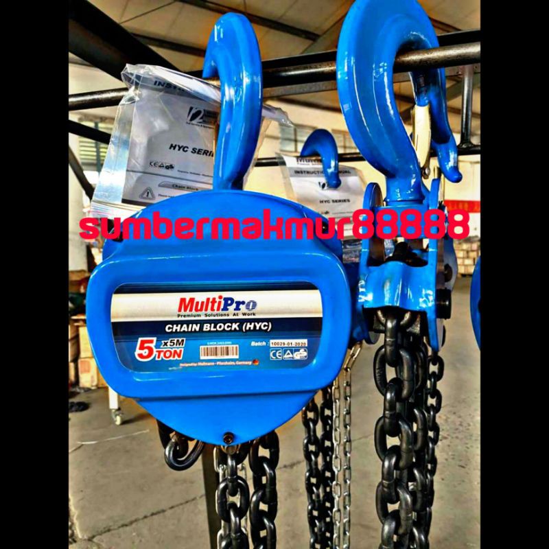 Jual Chain Block (HYC) takel chain hoist 5 ton x 5 meter MULTIPRO ...