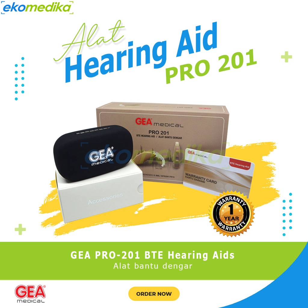 Jual Alat Bantu Dengar GEA PRO 201 BTE Hearing Aid GEA Medical | Shopee ...