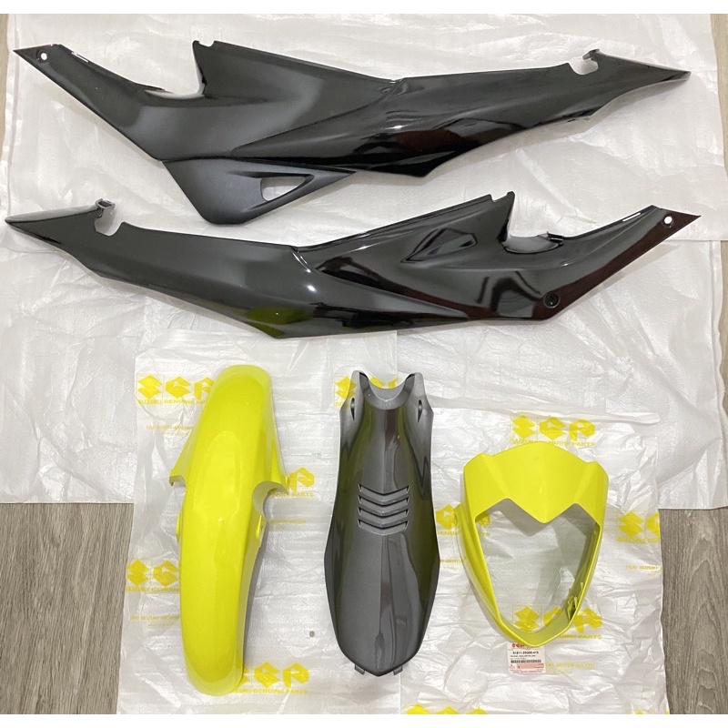 Jual PAKET BODY SATRIA FU THAILAND CBU KUNING AURA YELLOW ASLI SUZUKI ...